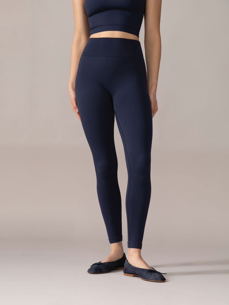 Seamless Ribbed Legging in Dress blue | From Rachel
