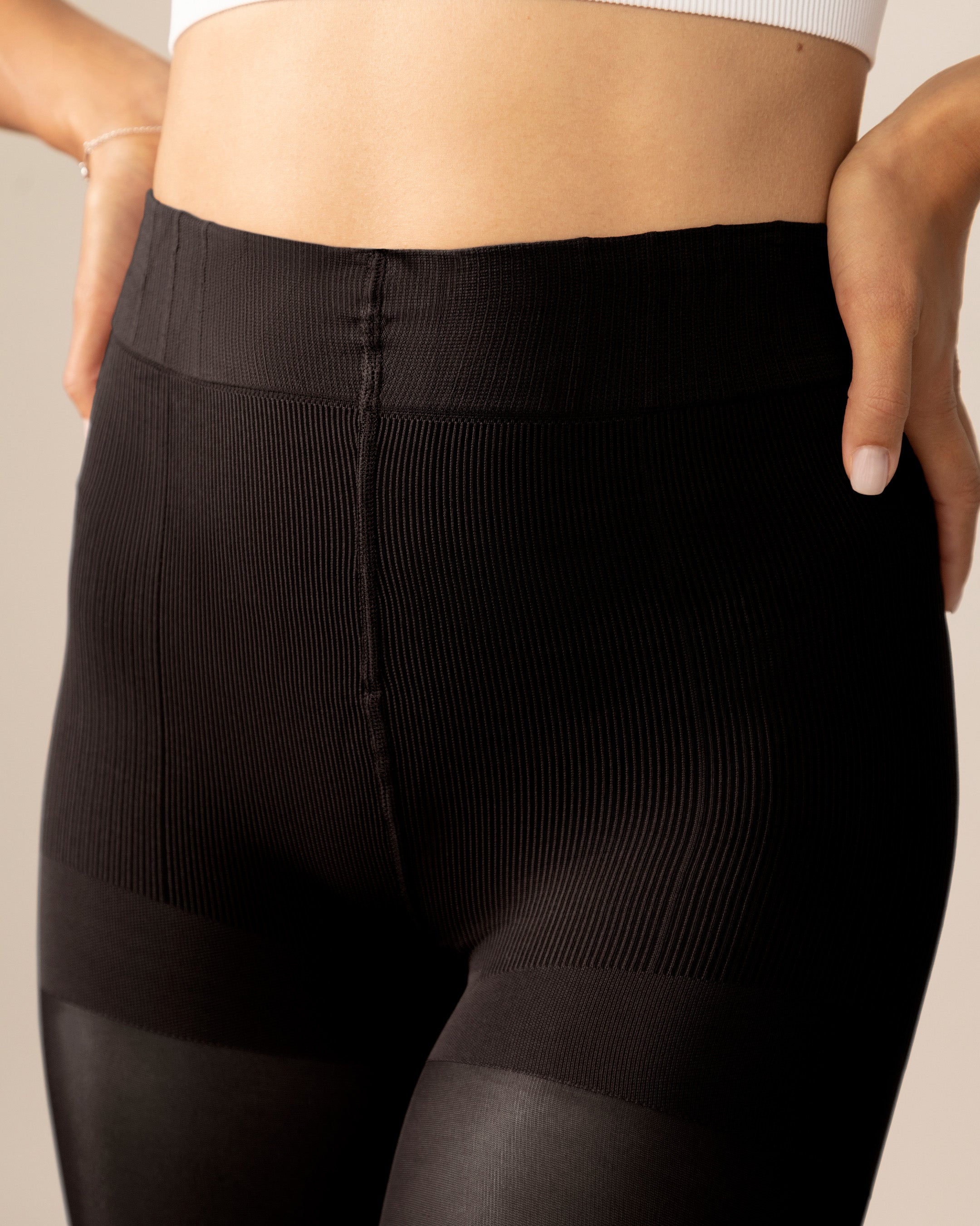 Collant cuissardes classique contour modelant - Noir